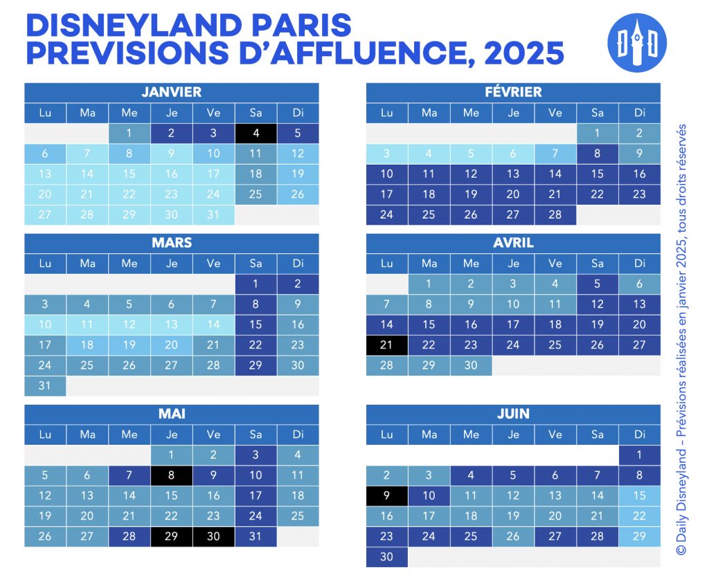 Prévisions d’affluence 2025, visiter Disneyland Paris sans trop ...